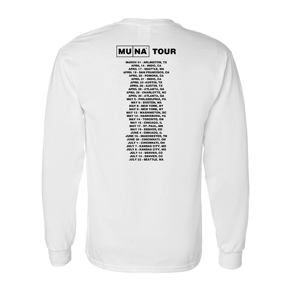 Life's So Fun Tour 2023 White Long Sleeve | MUNA US